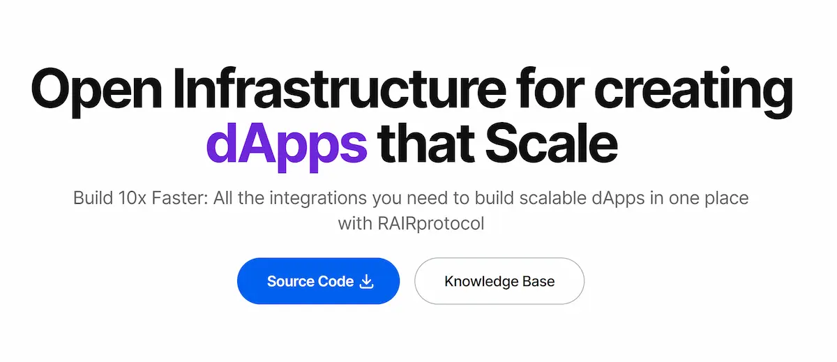 RAIRprotocol enables the creation of scalable Dapps through an open token licensing model